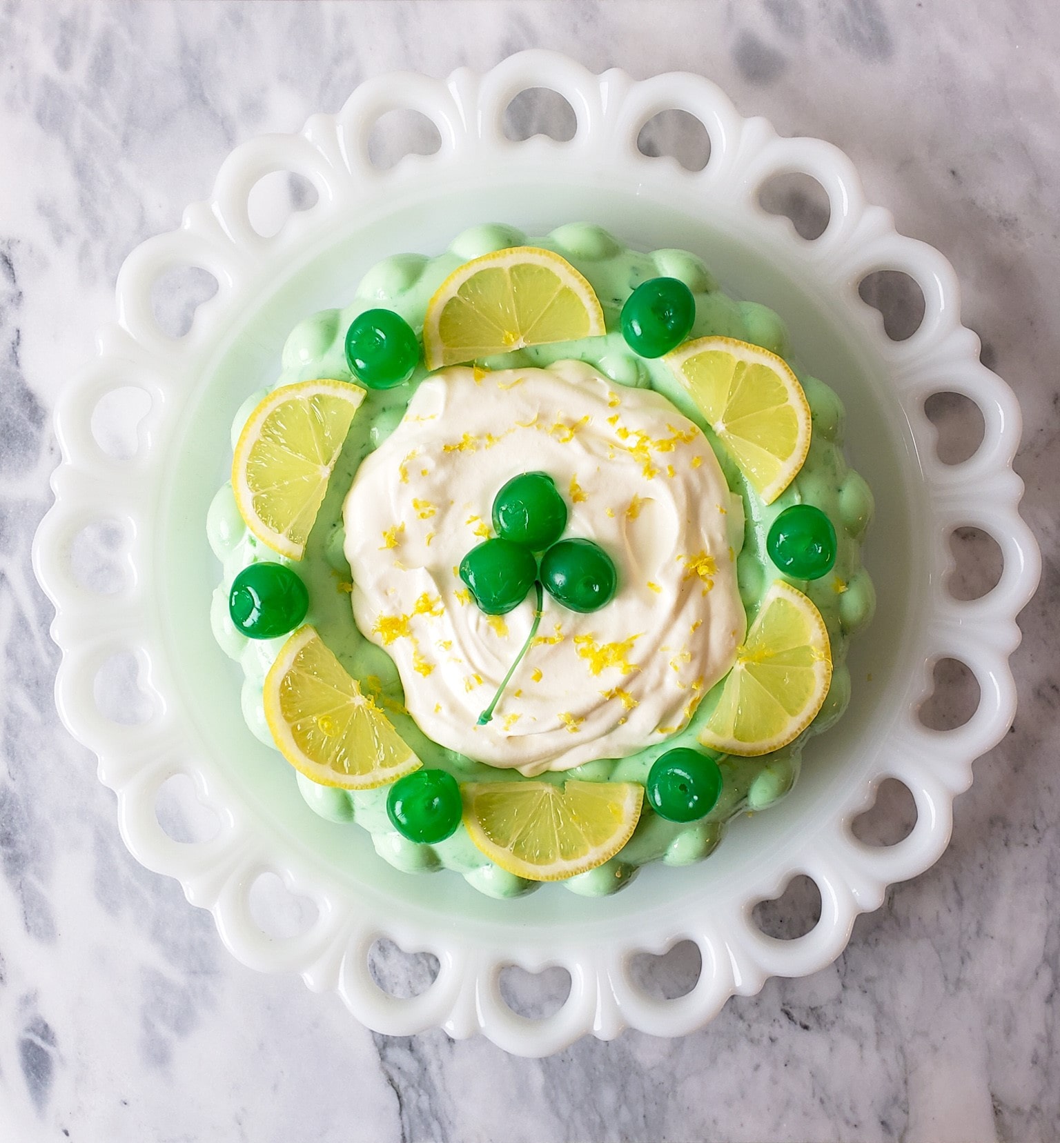 Easy Green St. Patrick's Day Jello Salad - Brass Pine
