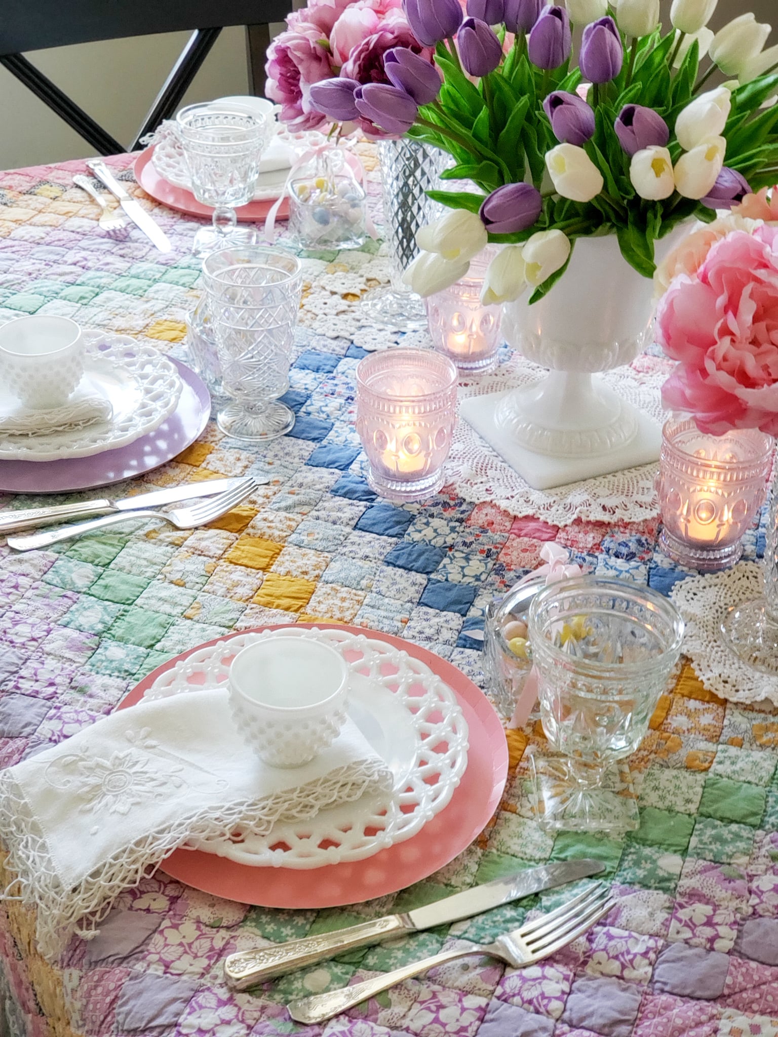 Simple & Sweet Pastel Easter Tablescape - Brass Pine