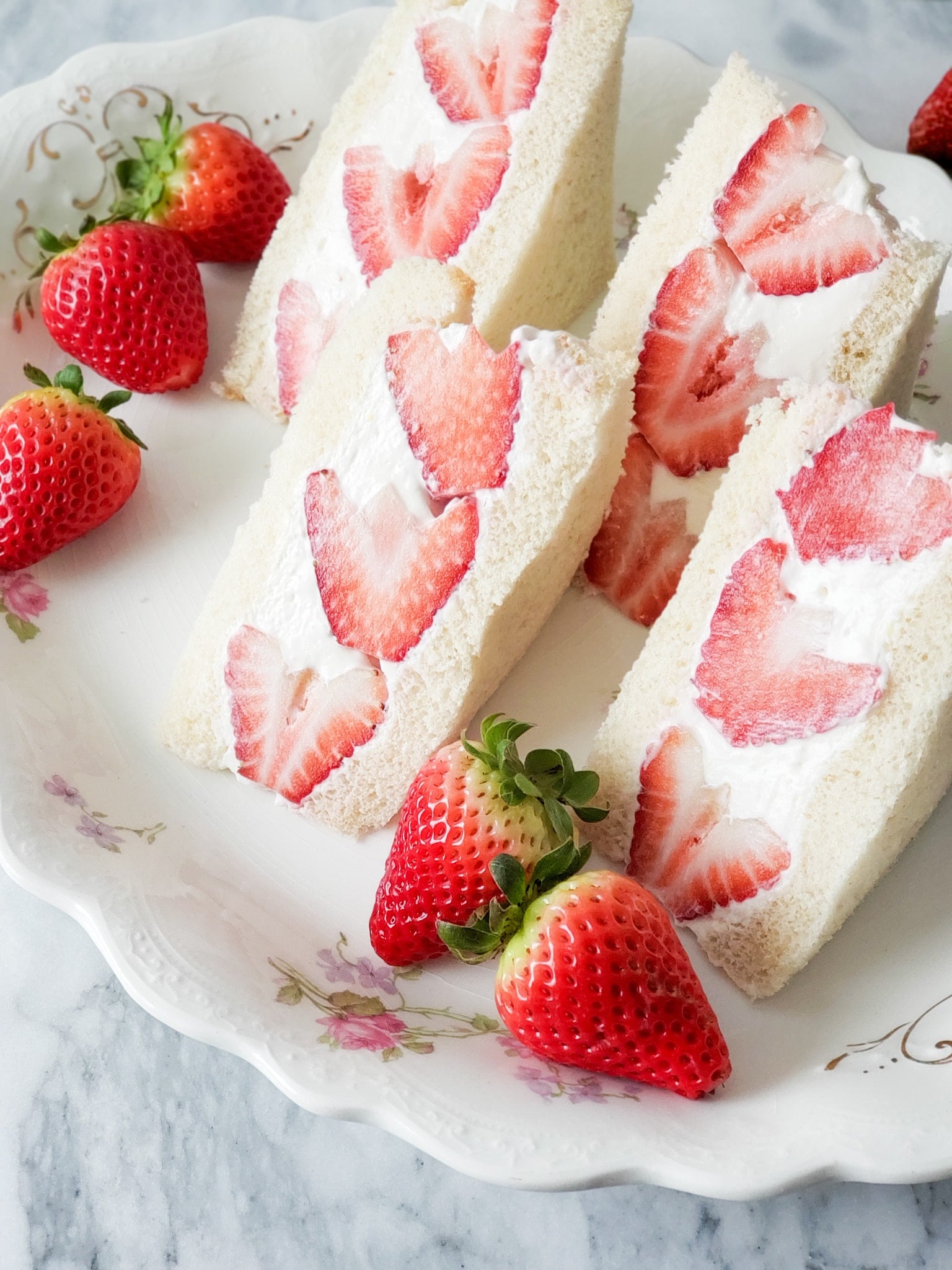 Scrumptious Strawberry Cream Sandwiches - Brass Pine