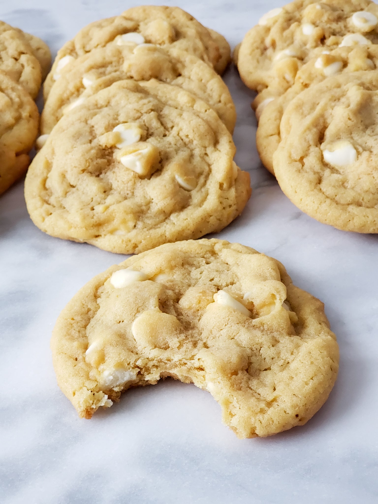 Creamy Lemon White Chocolate Cookies - Brass Pine