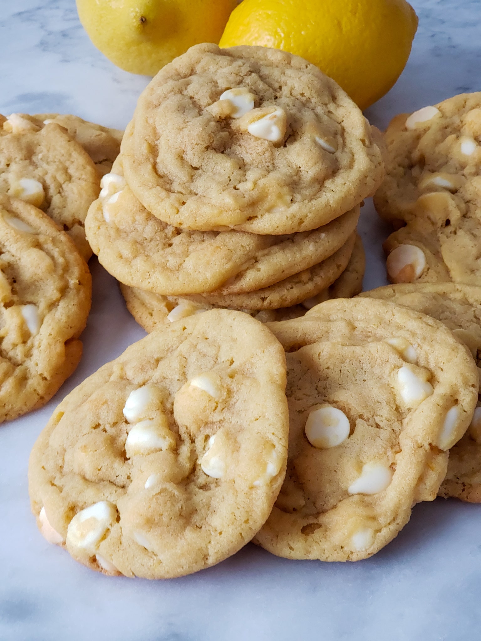Creamy Lemon White Chocolate Cookies - Brass Pine