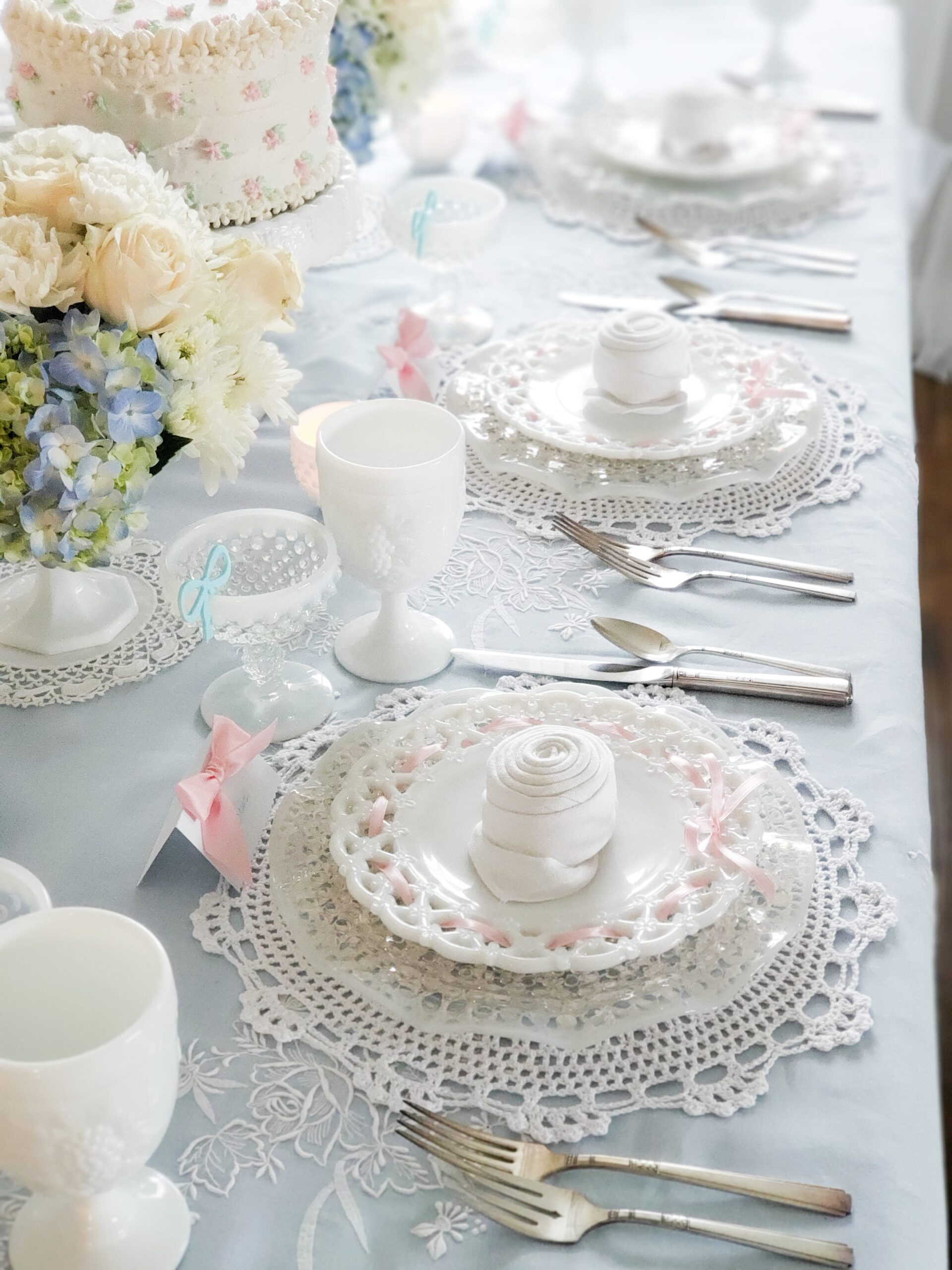 Dreamy Pink & Blue Coquette Party - Brass Pine