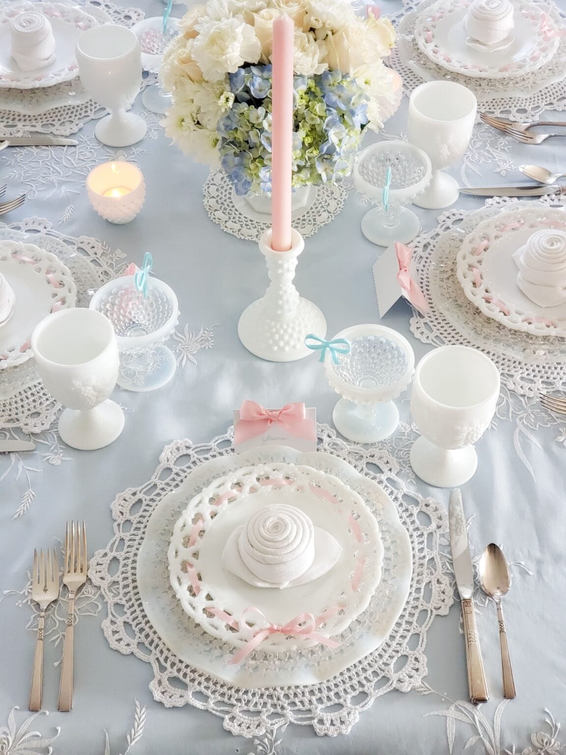 Dreamy Pink & Blue Coquette Party - Brass Pine
