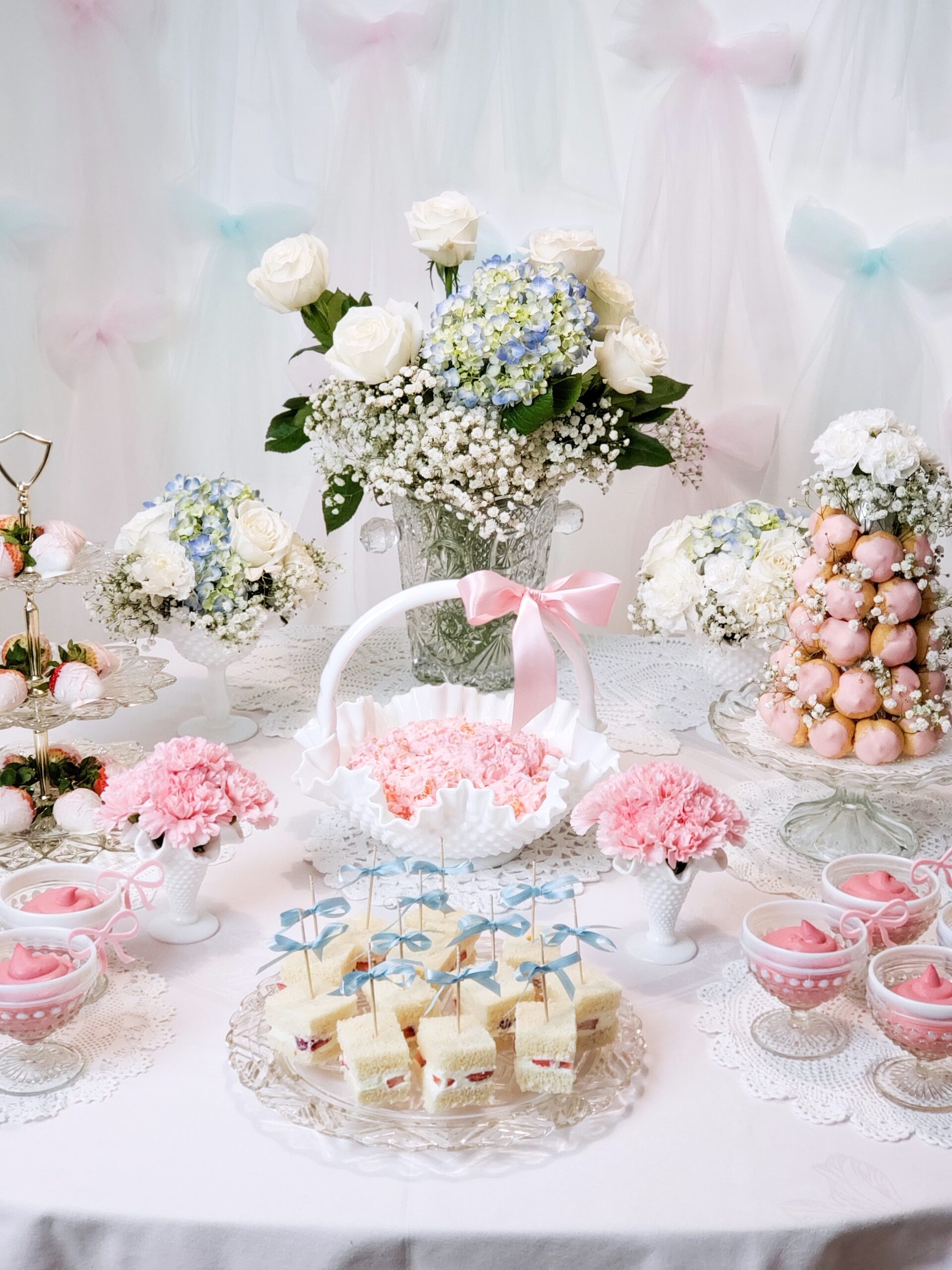 Dreamy Pink & Blue Coquette Party - Brass Pine