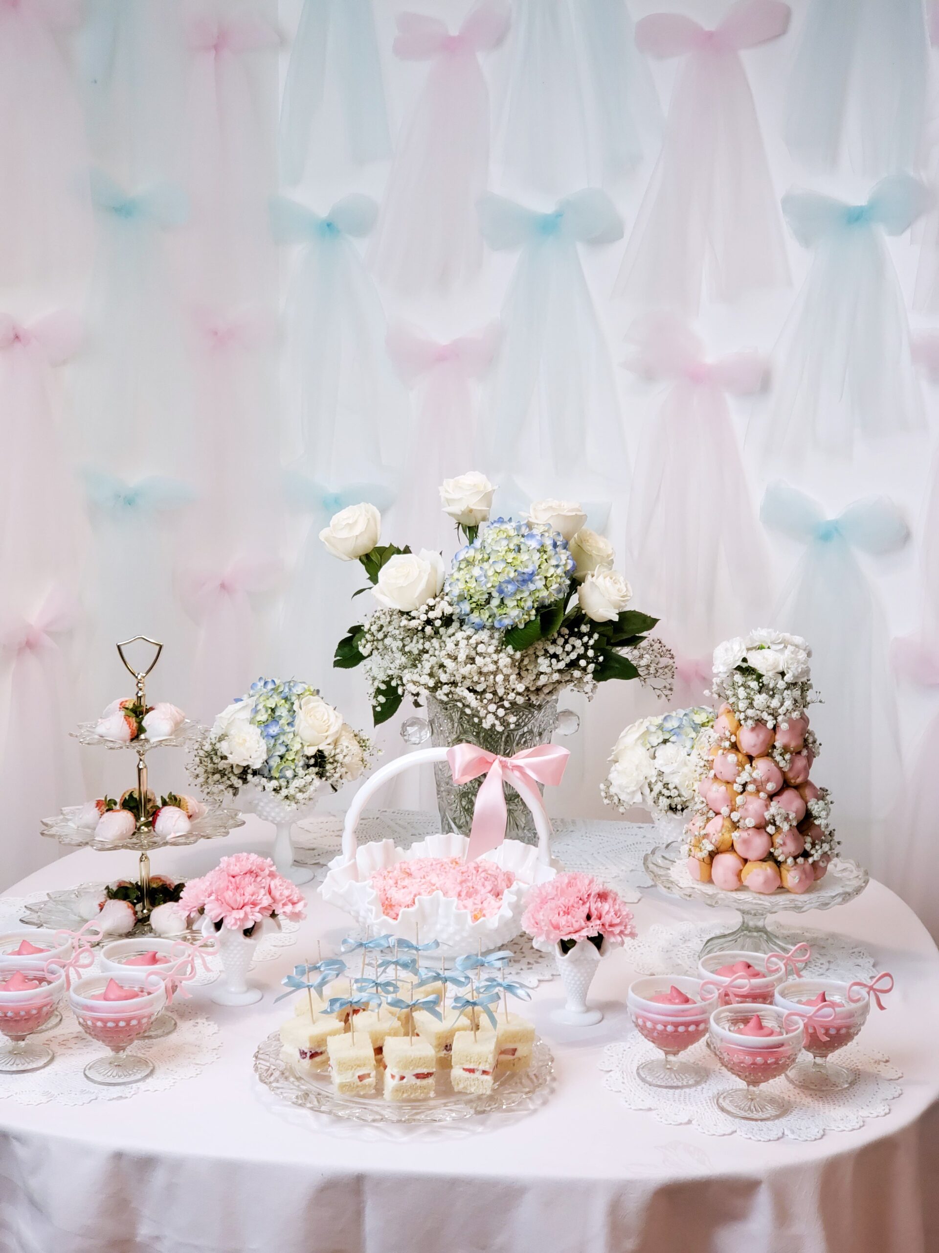 Dreamy Pink & Blue Coquette Party - Brass Pine