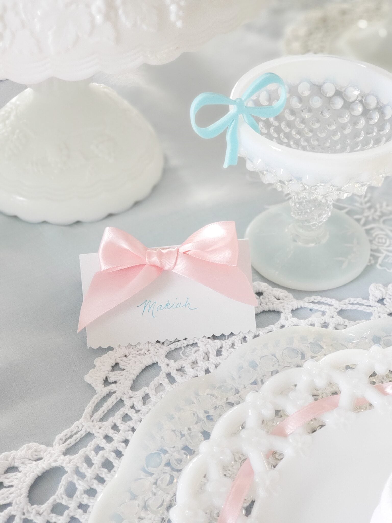 Dreamy Pink & Blue Coquette Party - Brass Pine