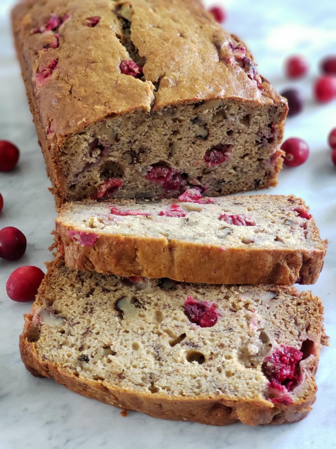 Easy Homemade Cranberry Banana Nut Bread - Brass Pine