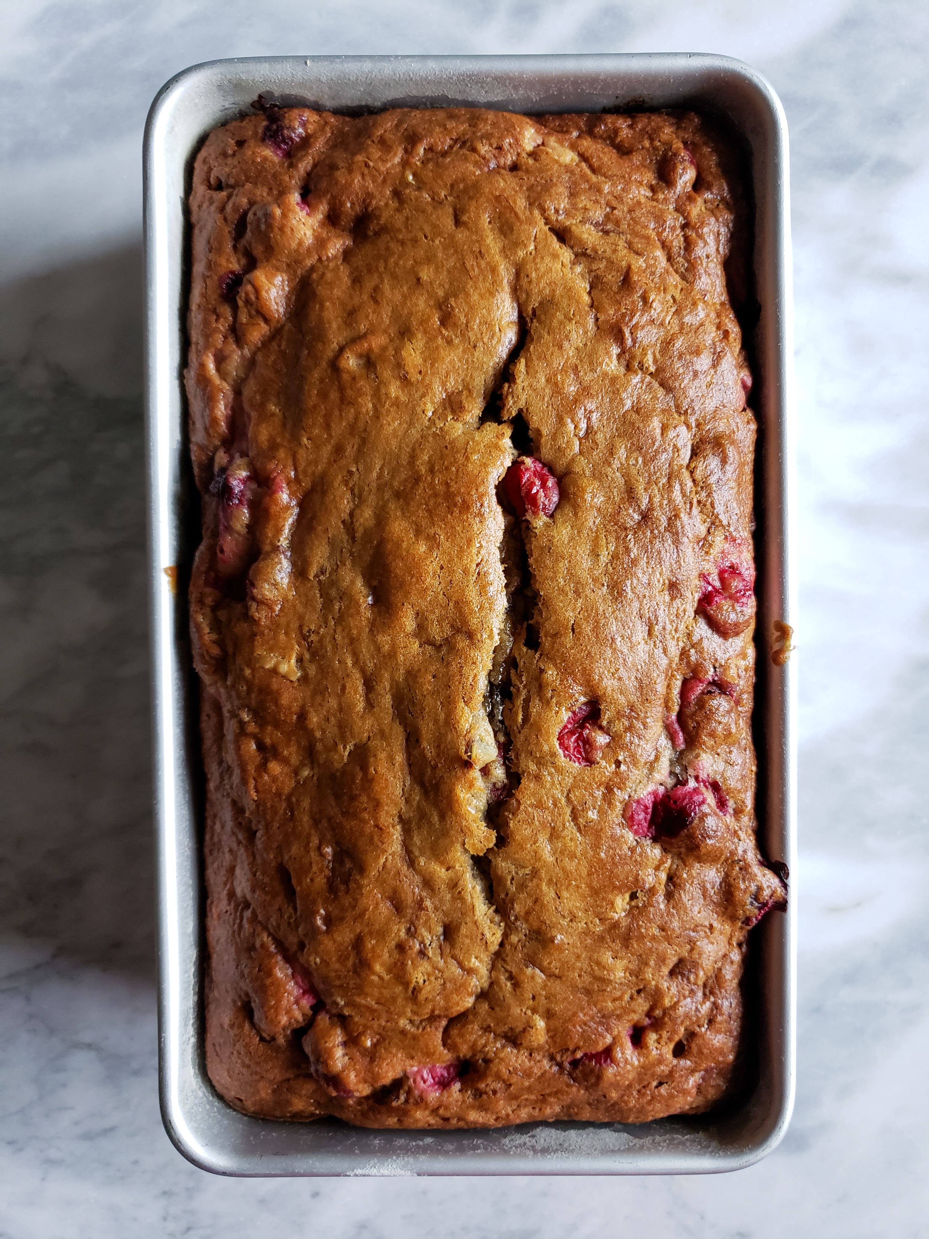 Easy Homemade Cranberry Banana Nut Bread - Brass Pine