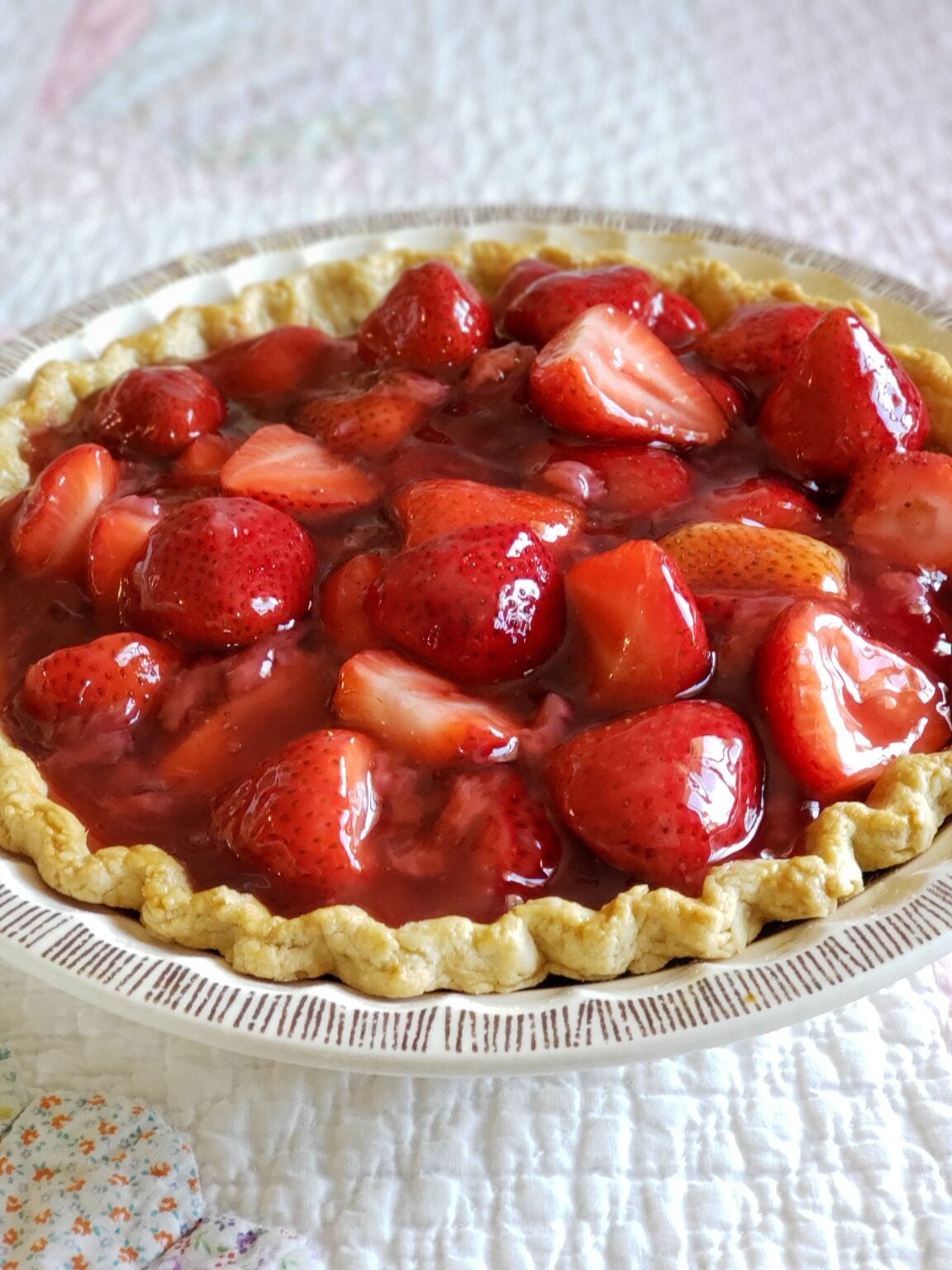 Fresh Summer Strawberry Pie - Brass Pine